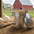 Plexon 10 Gallon Trash Can with Lid Galvanized Metal Bucket with ...