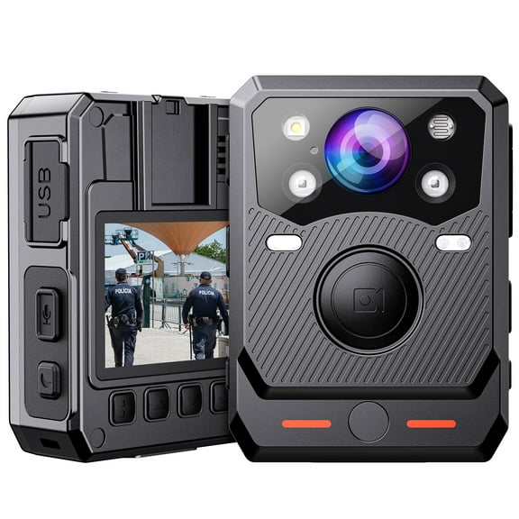 BOBLOV Body Camera Video Recorder, 1296P Wearable Police Body Cam with Night Vision for Law ...
