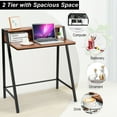 Costway 2 Tier Multi-Use Computer Desk for Work, Study, and Gaming, PC ...