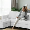 Ktaxon Modular Sofa L Shaped Sectional Couch with Reversible Chaise ...