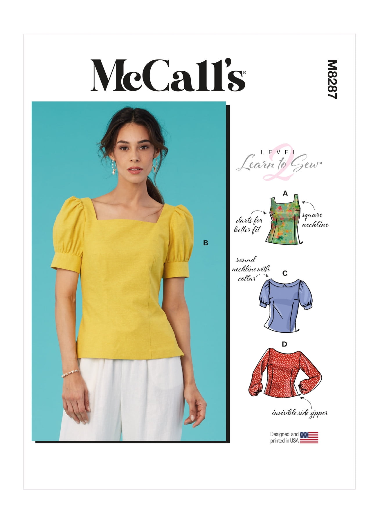 McCall's Sewing Pattern M8287 - Misses' Tops, Size: F5 (16-18-20-22-24 ...