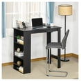 Bar Table Counter Height with Storage Shelves - Kitchen Dining Room ...