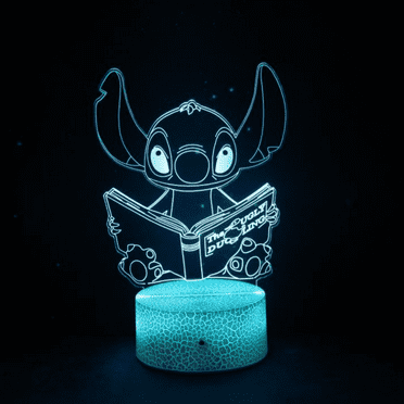 Stitch Night Light, 3D Illusion Night Lamp 16 Colors Changing with ...