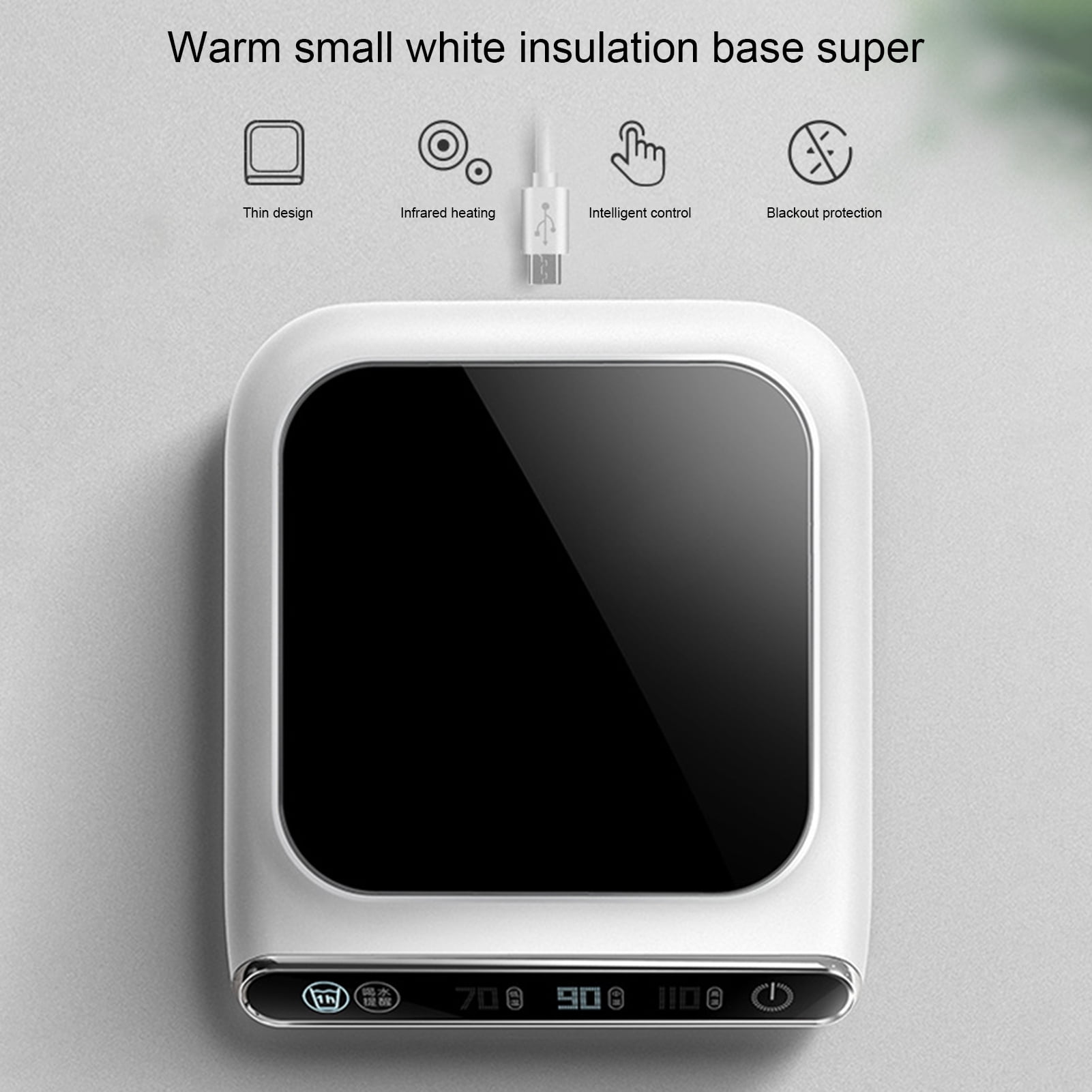 Hesroicy USB Heating Coaster with 3-Gear Temperature Control and ...