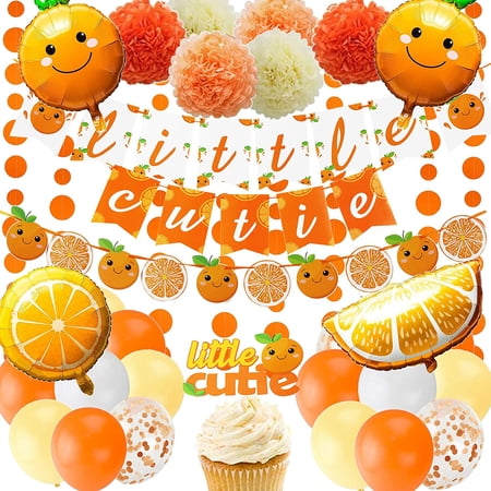 47 Pcs Little Cutie Baby Shower Decorations Including Little Cutie Cake ...