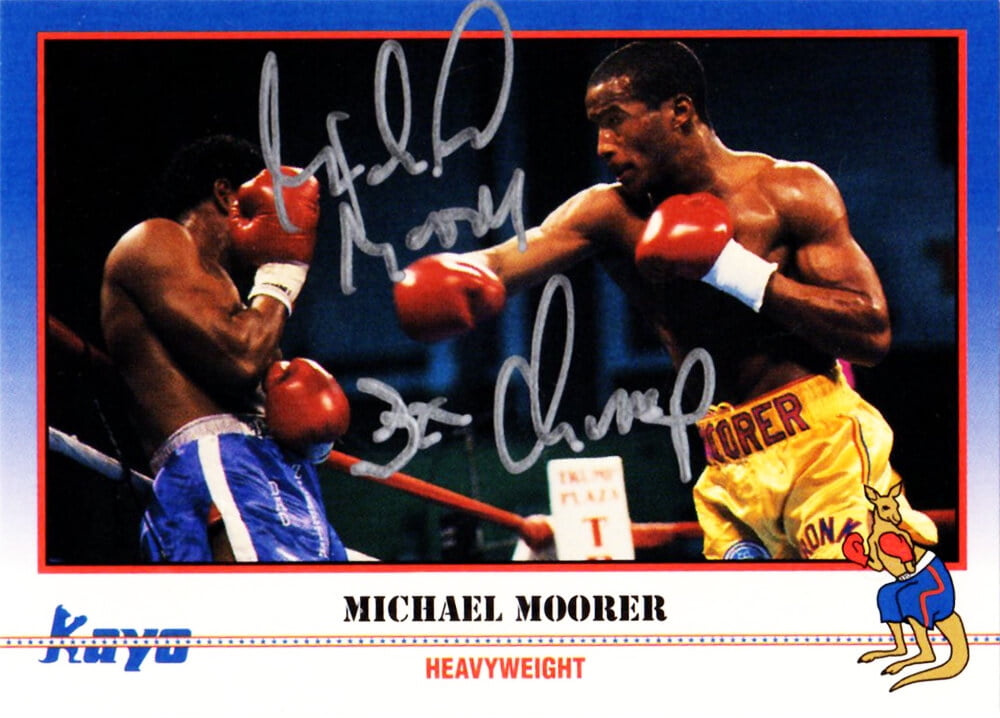 Michael Moorer Signed 1991 Kayo Boxing Trading Card #207 w/3x Champ - Walmart.com