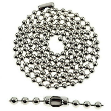 Stainless Steel 304 Bead Ball Chain Keychain 2.4mm by 4 Inches 10pcs ...
