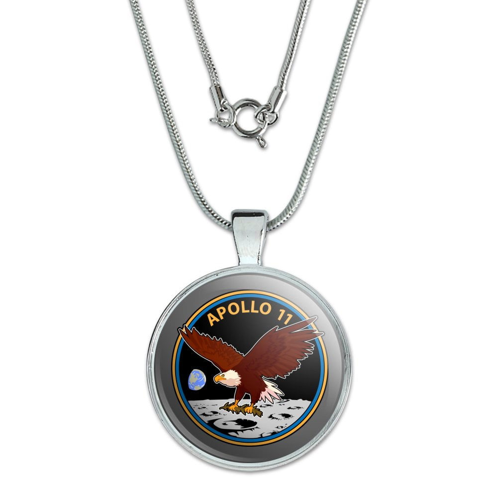 NASA Apollo 11 50th Anniversary Patch with Eagle on The Moon 1" Pendant ...
