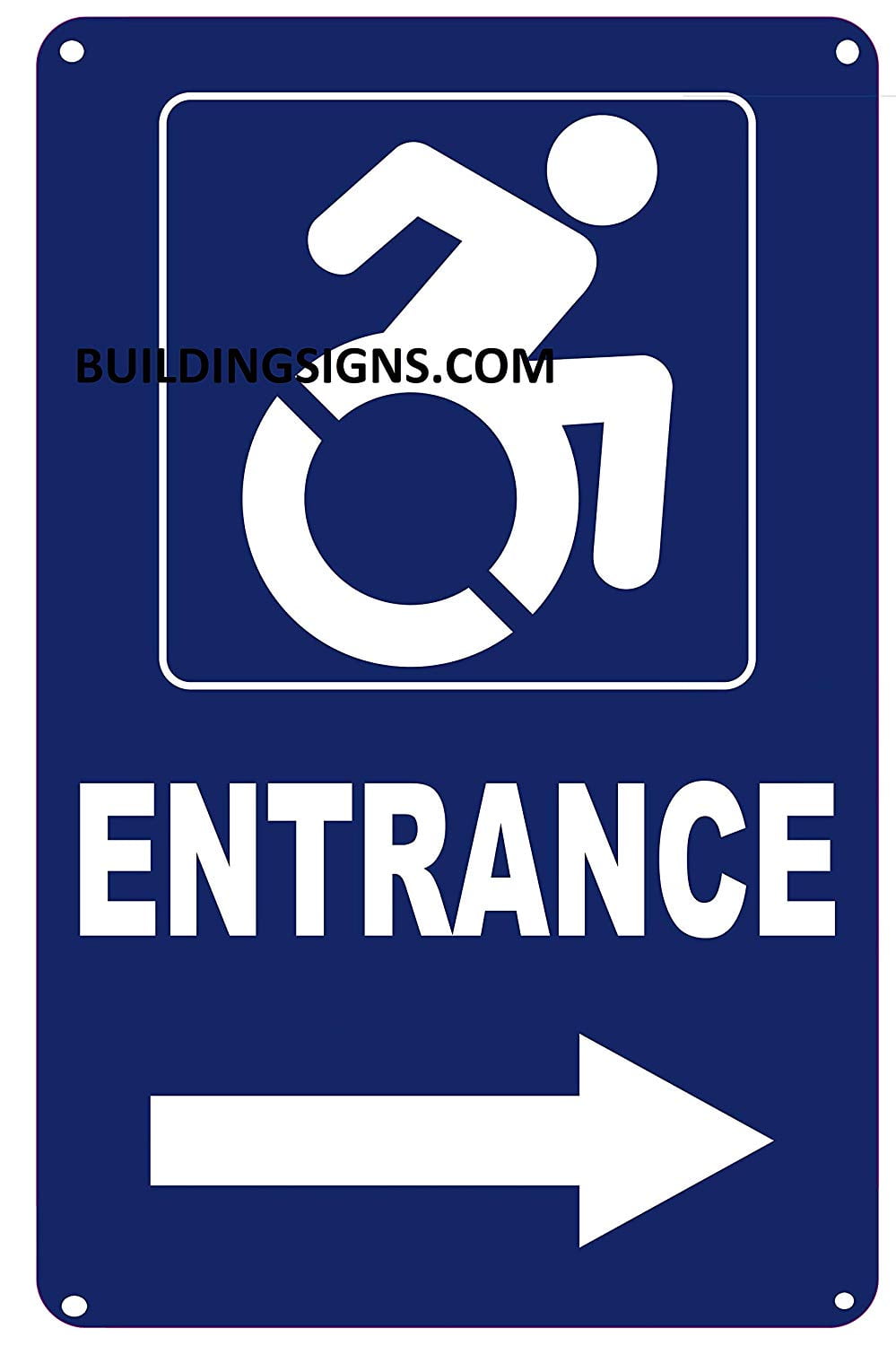 ACCESSIBLE Entrance Arrow Right Sign (Aluminium Reflective,Rust Free ...