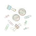 U Brands Freeform Stripe Office Kit, Binder Clips, 68 Pieces, Multi ...