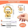 6 Pcs DRings for Purse Hardware Kit, Solid Brass Leather Rivets Kit ...
