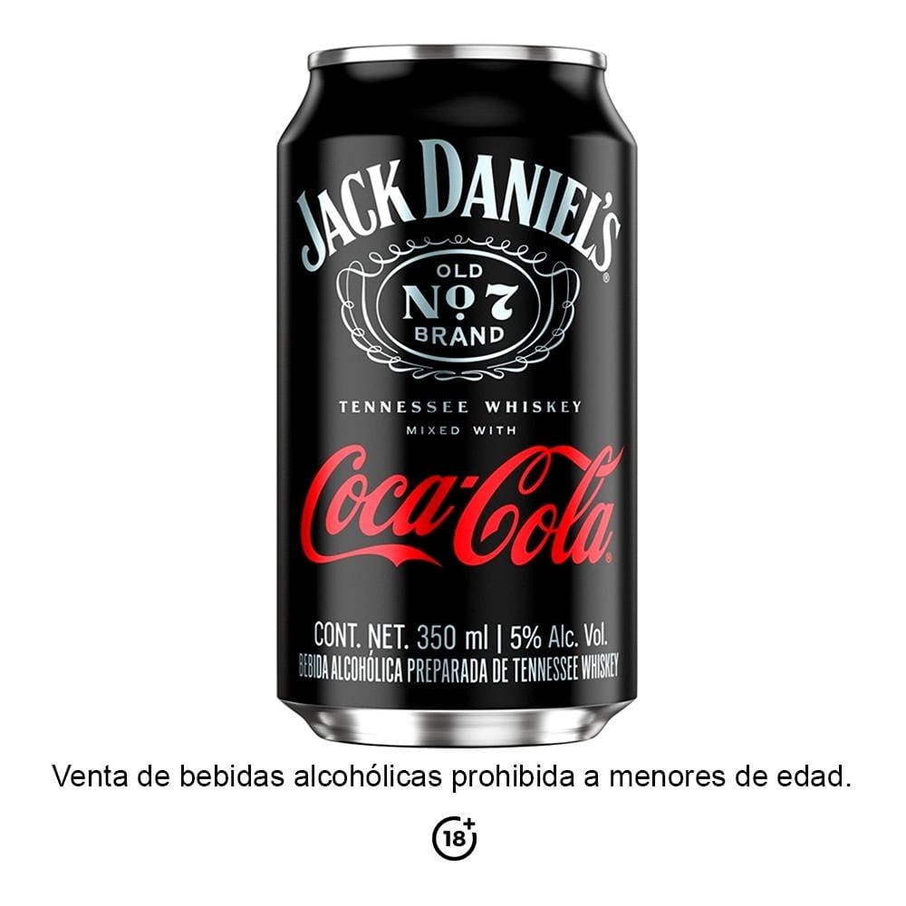 Bebida alcohólica preparada Jack Daniel's Coca Cola original 350 ml ...