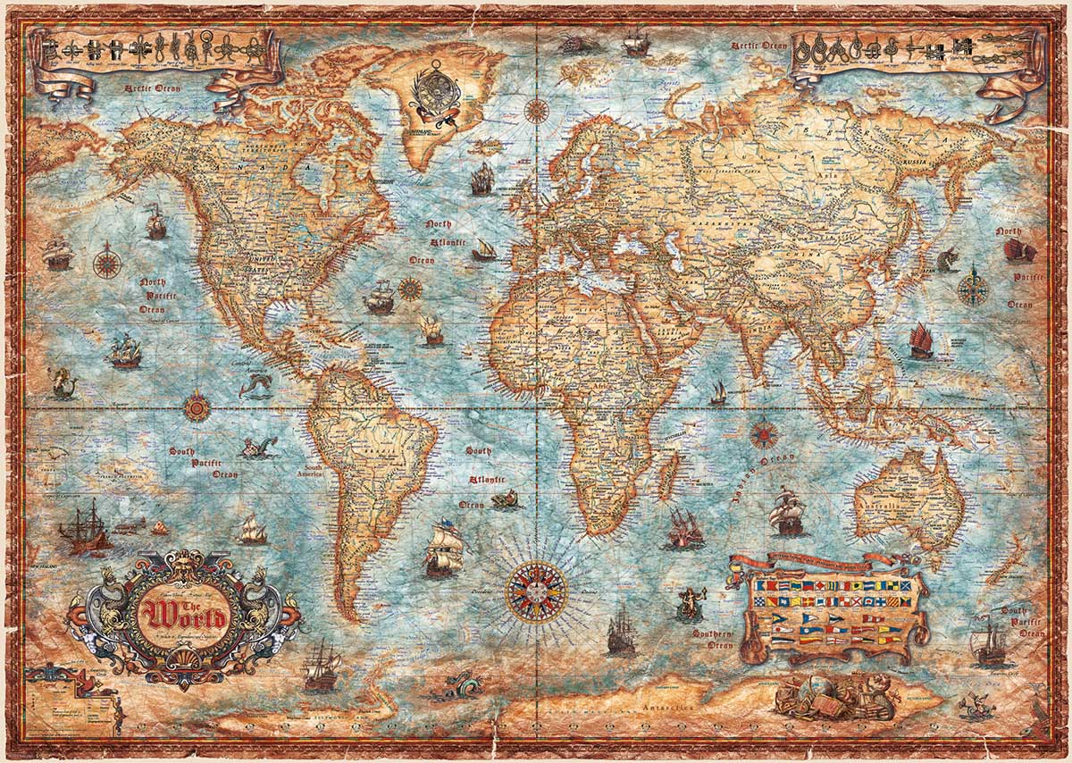 Heye The World 2000 Piece History Geography Large Piece Count Jigsaw heye-the-world-2000-piece-history-geography-large-piece-count-jigsaw