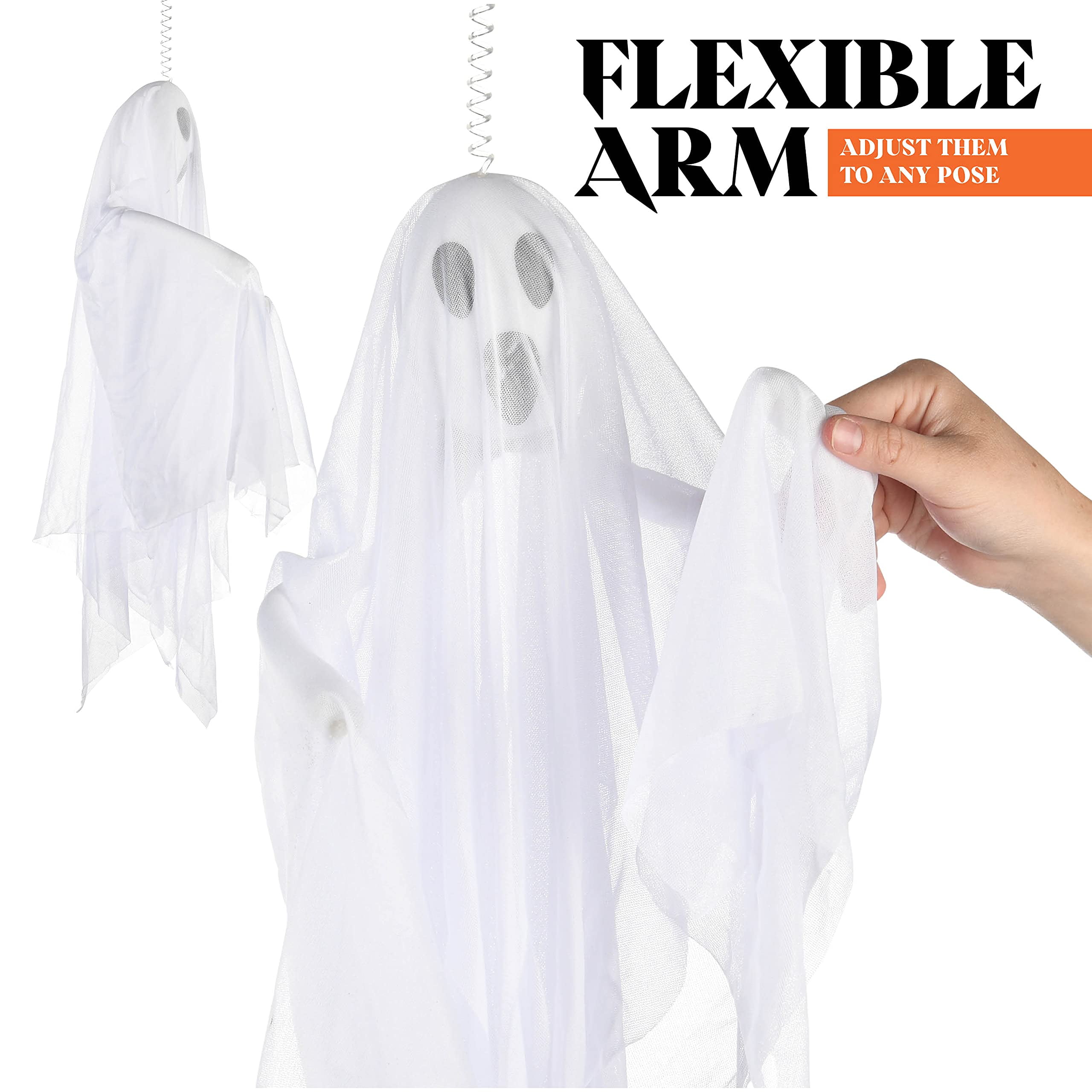 Buy Prextex Halloween Fabric Ghost. 6 Pcs Halloween Hanging Spooky ...