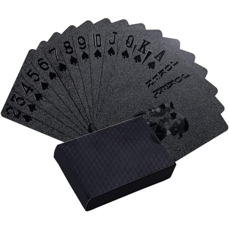 Cool Black Playing Cards, Waterproof Cards with Cubic Back Design, Deck ...