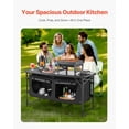 Camping Kitchen Table Folding Portable Outdoor Cook Station 3 ...
