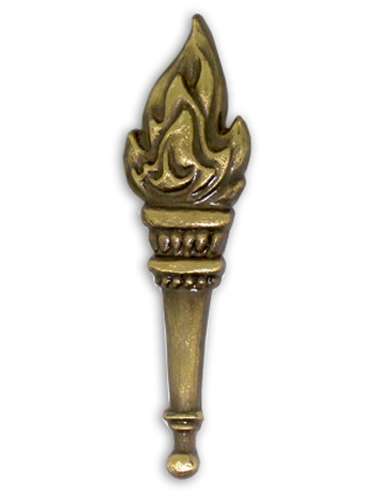 PinMart's Antique Gold 3D Torch Knowledge Leadership Lapel Pin ...