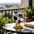 Soccer Ball Glass Cup, Trophy Base Drinkware, Clear Construction ...
