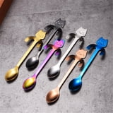 Tableware,304 Stainless Steel Cat Spoon Creative Cartoon Hanging Edge ...
