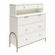 CosmoLiving by Cosmopolitan Anastasia 4 Drawer Dresser w/ Hutch, White ...