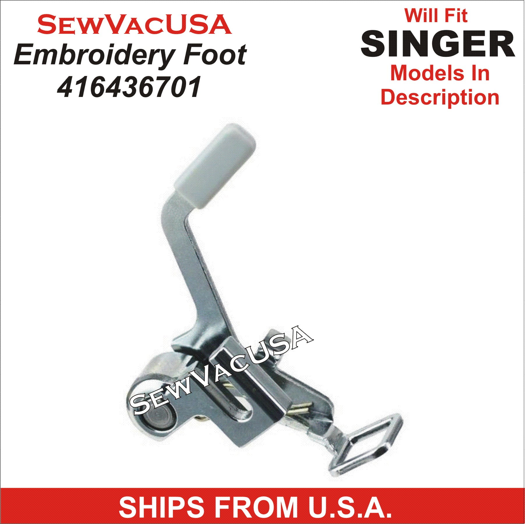 Singer Compatible Darning & Embroidery Foot 416436701 Fits Quantum ...