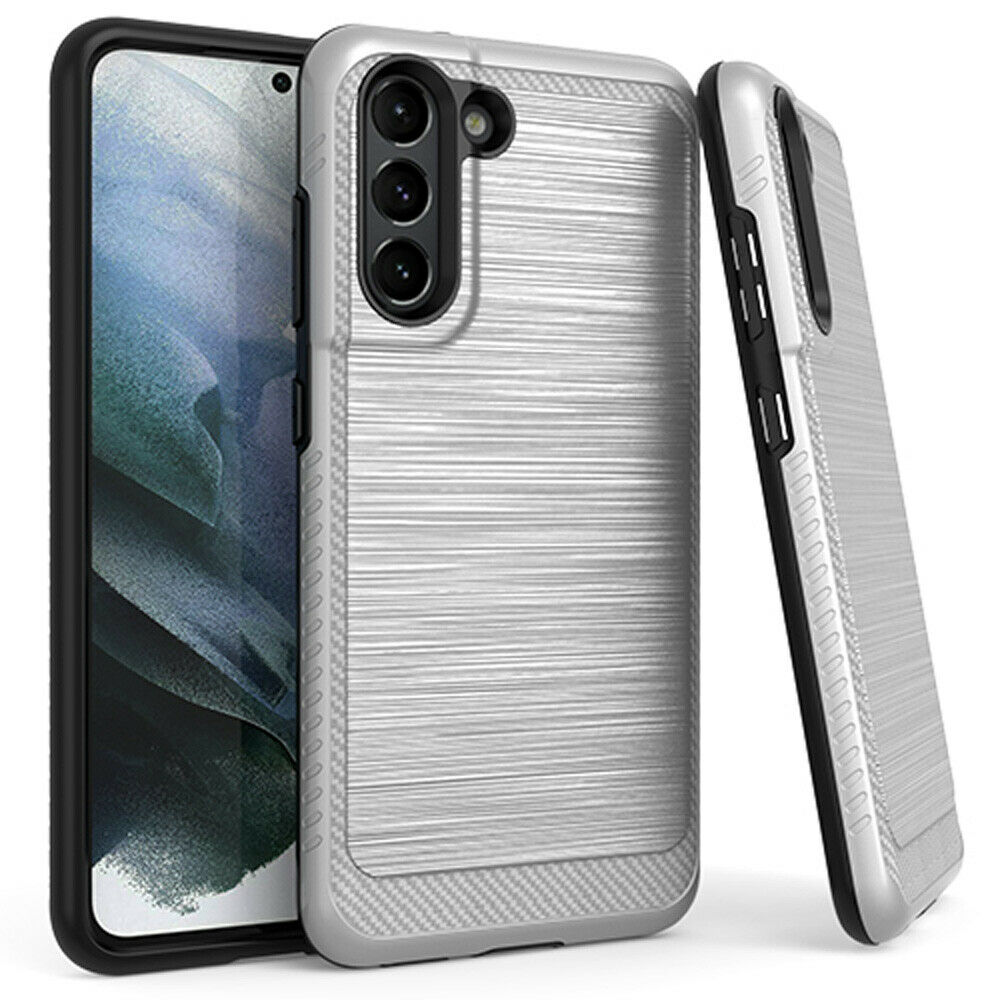 Kaleidio Case For Samsung Galaxy S21 FE 5G [Metallic Armor] Lightweight Hybrid [Shockproof] 2 ...