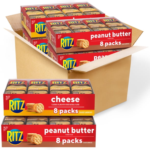 RITZ Peanut Butter Sandwich Crackers & Cheese Sandwich Crackers Variety ...