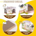 Multi-Level Cardboard Cat House with Scratch Pads, 2-Story Durable Cat ...