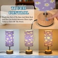 BZSMCE Daisy Pattern Printed 3 Color Touch Control Table Lamp Linen ...