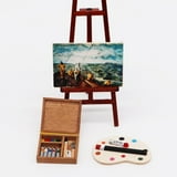 Leadrop 1/12 Doll House Paintbox Painting Easel Palette Miniature Art ...