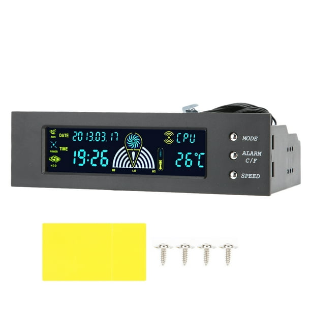 AMONIDA Computer Accessories Fan Speed Controller Computer 3 Fan Speed Controller CPU HDD SYS Temperature Control LCD Front Panel 5.25in STW 5023 Walmart
