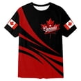 Boys Maple Leaf Patriotic Tee Embroidered Print Short Sleeve Design ...