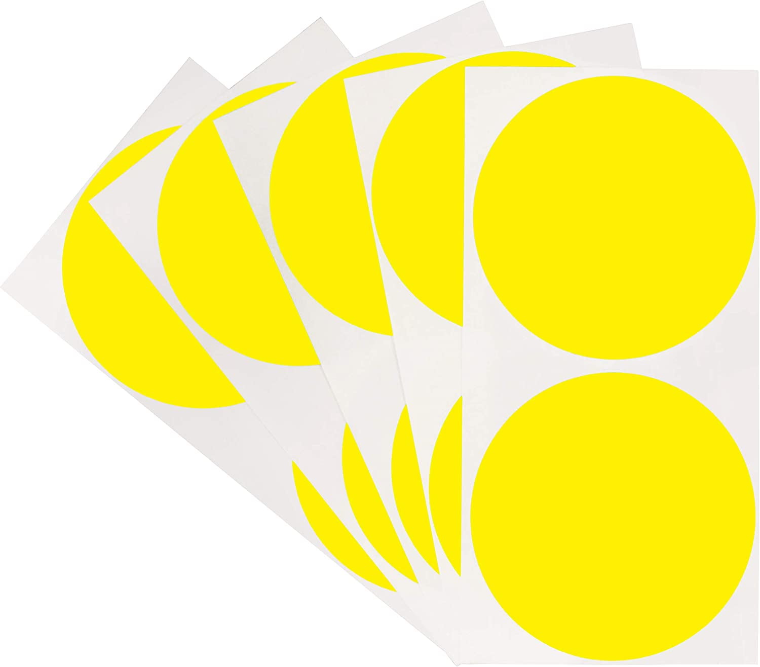 3 Inch Round Label Removable Color Code Dot Stickers, High Visibility ...