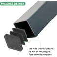 50-Pack Tubing End Caps, 1/2 x Inch Plastic Square Hole Plugs Inserts ...