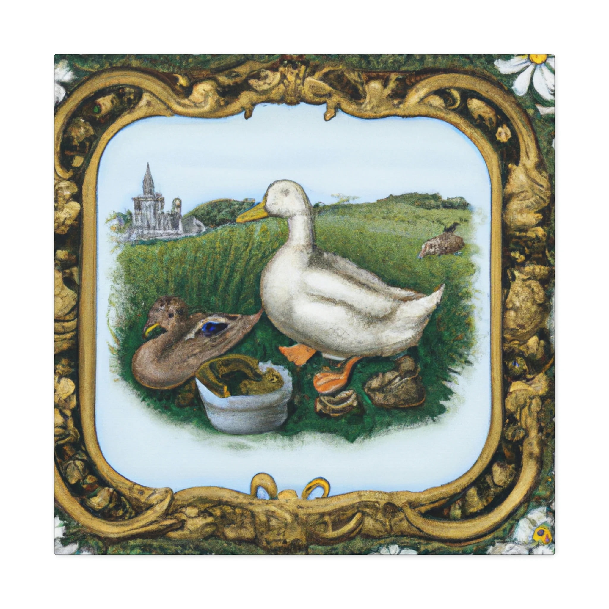 Duck in Gilded Splendor - Canvas - Walmart.com