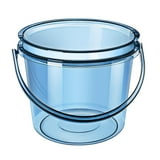 Miulika Water Bucket with Handle, Leakproof, Durable PETG, Transparent ...