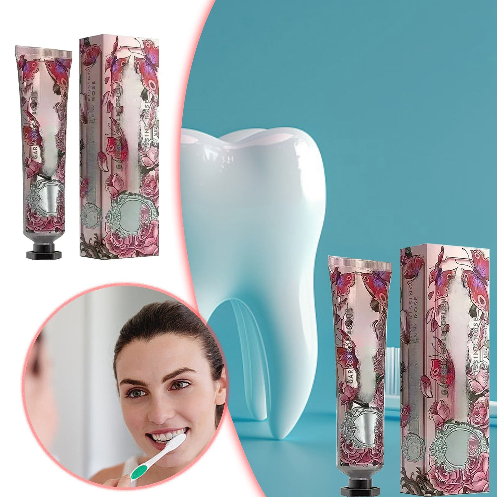 DHGDJGIN Secret Rose Toothpaste Sensitive Gums Toothpaste (75ML ...