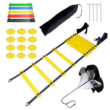 PER4M Speed Ladder Neon Yellow 15" Rung Width Agility Ladder - Walmart.com