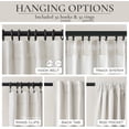 78 Inch Long Linen Blackout Curtains, 2 Panels Set for 76-80 Inch ...