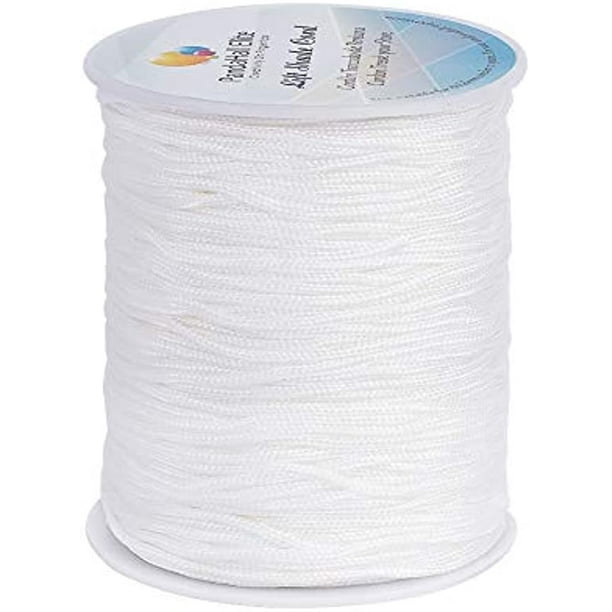 1.5mm 100 Yards White Nylon Cord Braided Lift Shade Cord Beading String ...