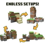Minecraft Overworld Playset with 1 Action Figure & 10 Papercraft Blocks ...