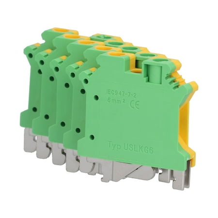 Din Rail Mount Terminal 2 Channel Terminal Block Pure Copper Terminal ...