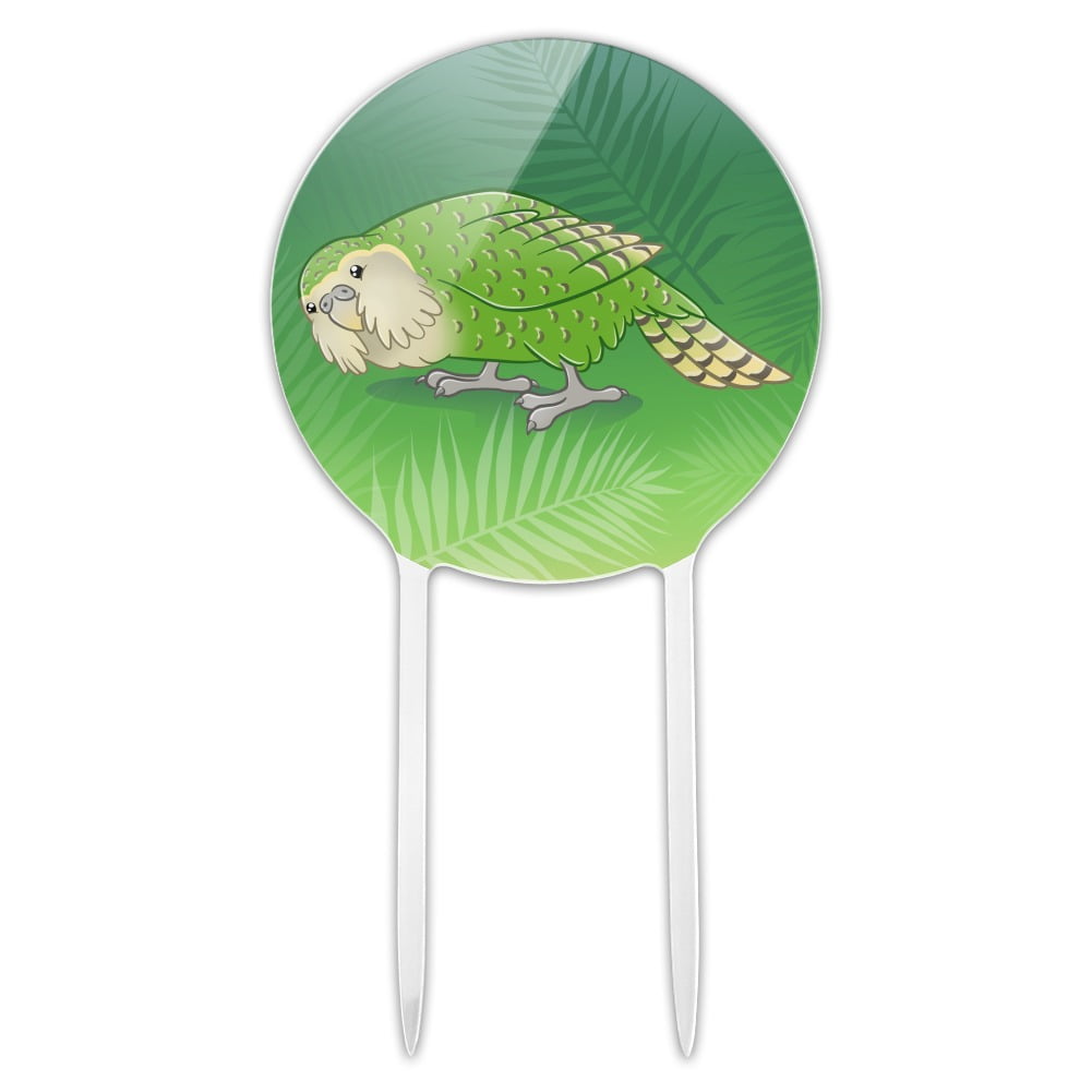 Acrylic Kakapo the Flightless Owl Parrot Cake Topper Party Decoration ...