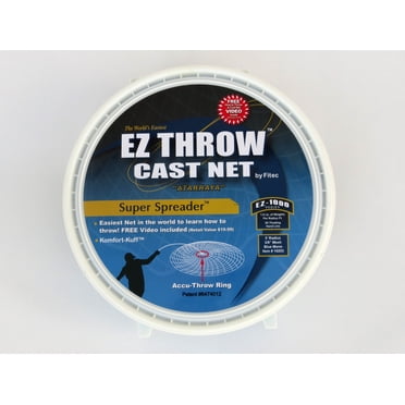 Fitec Super Spreader RS750 Cast Net White Nylon 4 ft. x 3/8 in, Mesh, 3 ...