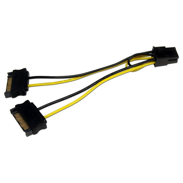 Cable Adaptador Startech 15cm Alimentación SATA a Conector 6 Pines ...