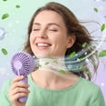 12 Pack Mini Portable Handheld Fan Bulk for Travel 3 Speeds ...