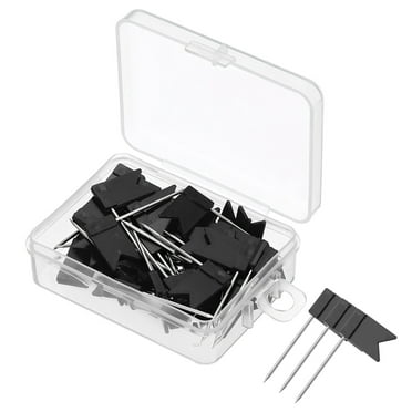 Uxcell Push Pins Round Head Thumb Map Tacks Steel Point, Silver Tone ...