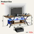 "Bestier Modern 55"" TV Console with Power Outlets, LED Light Gaming ...