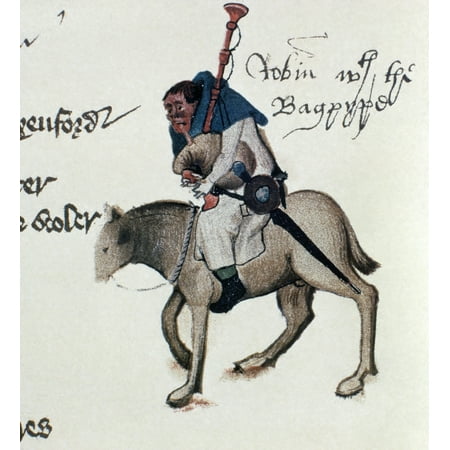 Chaucer: Canterbury Tales. /Nthe Miller. Detail From A Acsimile Of The ...