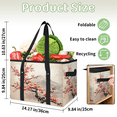 ADECORIVY Japanese Asian Cherry Blossom Reusable Grocery Bags, Foldable ...